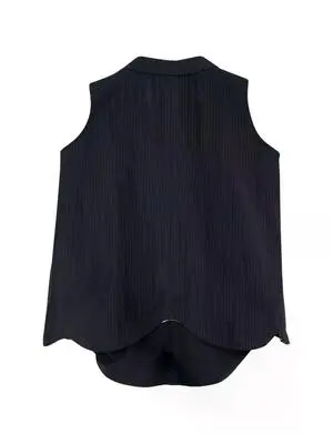 TAO Pinstripe Lace-panel Waistcoat