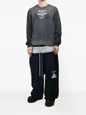 PROTOCOL INDEX Distressed Paint-splatter Sweatshirt