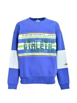NAPA BY MARTINE ROSE Logo-print Panelled Sweatshirt - Blue