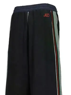 NICHOLAS DALEY Side-stripe Wide-leg Track Pants
