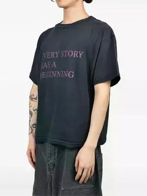 JUN/NAKAYAMA Slogan-print T-shirt - Black