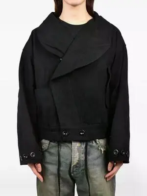 NO/FAITH STUDIOS Asymmetric-collar Cotton Jacket