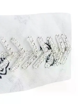 Fallon Jewel Embellished Bandana Choker - White