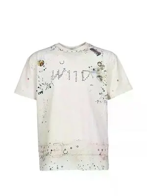 We11Done Trompe-l'oeil Pierced T-shirt - Neutrals