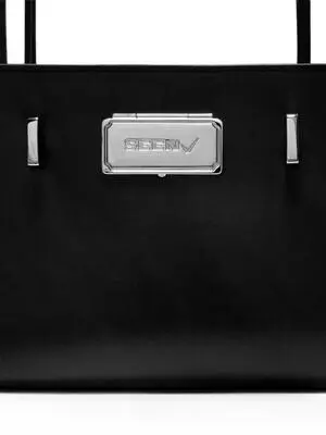 SEEN USERS Aura Leather Shoulder Bag - Black