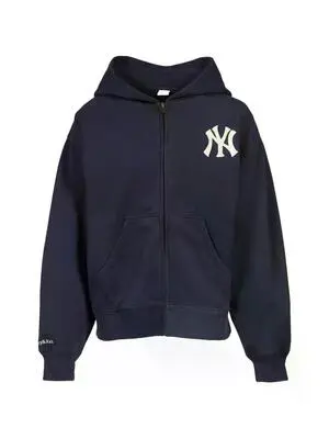 SPORTY & RICH Heritage Yankees Serif Zip-up Hoodie