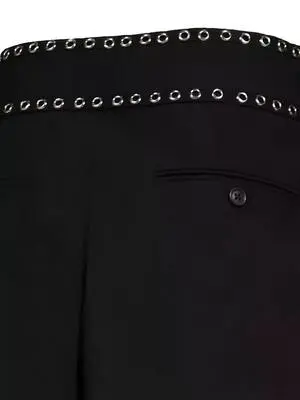 R13 Eyelet-embellished Pleated Mini Skort