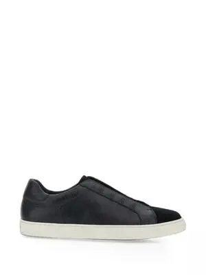 DOUCAL'S Spencer Grainy Slip-on Sneakers - Black