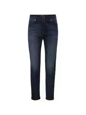 Kiton Faded-wash Five-pocket Slim-fit Jeans - Blue