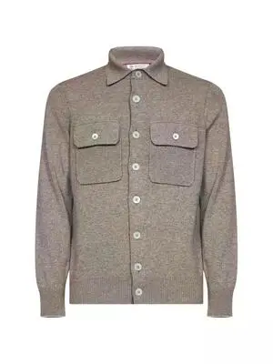Brunello Cucinelli Button-up Chest-pocket Cardigan - Grey