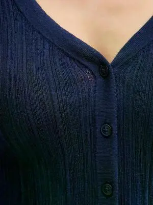 Sisley Ribbed-knit Long-sleeve Cardigan