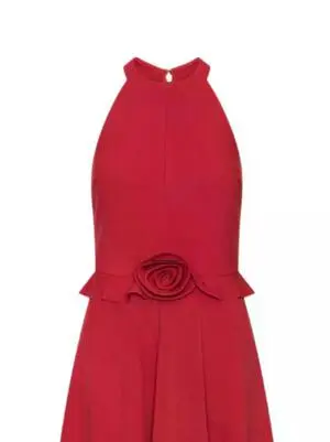 ROTATE BY BIRGER CHRISTENSEN Flower-detail Halter Dress