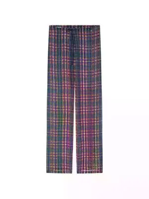 Dries Van Noten Elasticated Lurex Pants - Blue