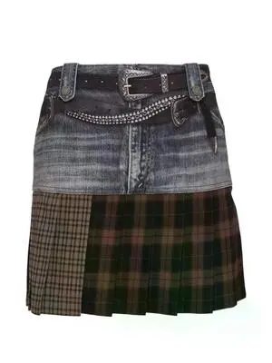 Andersson Bell Printed Pleated Mini Skirt