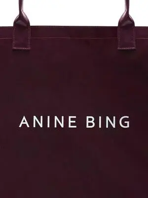 ANINE BING Leo Coated Canvas Tote Bag