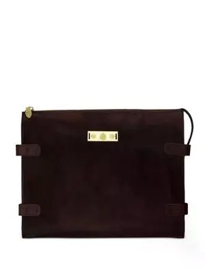 Tyler Ellis Dean Messenger Suede Crossbody Bag - Brown