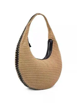 Sisley Woven-design Whipstitch-trim Tote Bag - Neutrals