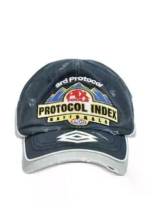 PROTOCOL INDEX Distressed Baseball Cap - Blue