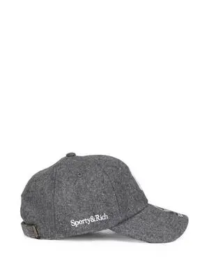 SPORTY & RICH Yankees Serif Wool-blend Baseball Cap