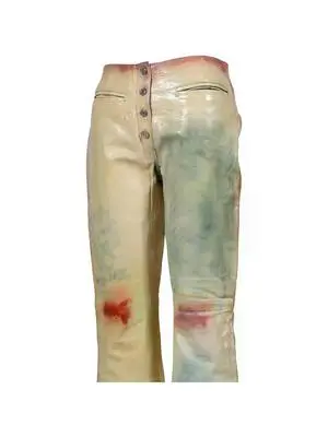 LA MASKARADE Painted Leather Trousers
