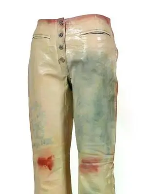 LA MASKARADE Painted Leather Trousers