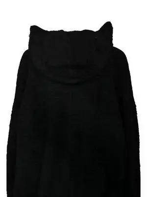 JULIUS Cotton Jacquard Zip-up Hoodie - Black