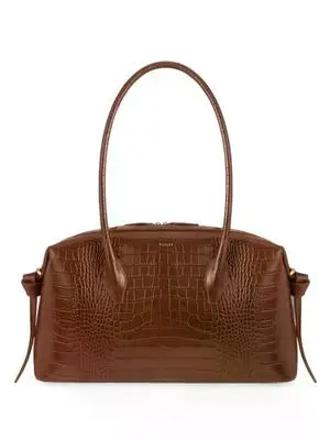 Yuzefi Brioche Croc-effect Leather Shoulder Bag