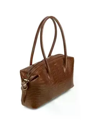 Yuzefi Brioche Croc-effect Leather Shoulder Bag