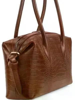 Yuzefi Brioche Croc-effect Leather Shoulder Bag