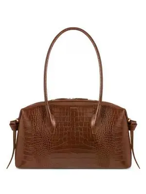 Yuzefi Brioche Croc-effect Leather Shoulder Bag