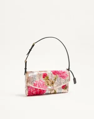 Valentino Garavani Devain Small Embroidered Shoulder Bag