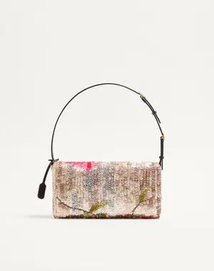 Valentino Garavani Devain Small Embroidered Shoulder Bag