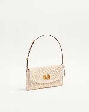 Valentino Garavani Devain Small Shoulder Bag With Pearls And Rhinestones