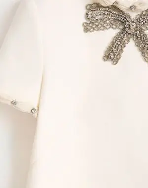 Valentino Garavani Embroidered Crepe Couture Short Dress