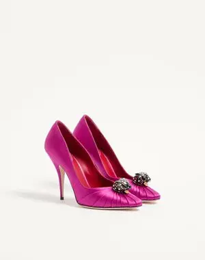 Valentino Garavani Panthea Satin Pumps - Fuchsia