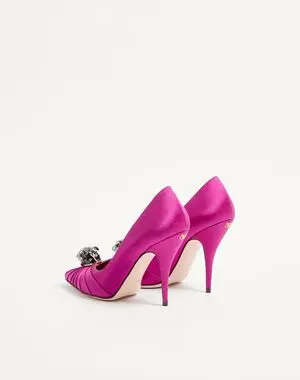 Valentino Garavani Panthea Satin Pumps - Fuchsia