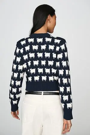 ROWING BLAZERS Cotton Cropped Cardigan Sweater