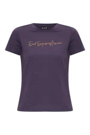 EA7 Sequin Logo T-shirt - Purple