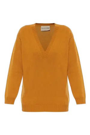 Valentino Garavani Cashmere V-neck Sweater - Brown