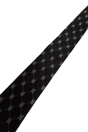 Moschino Silk Monogram Neck Ties - Black