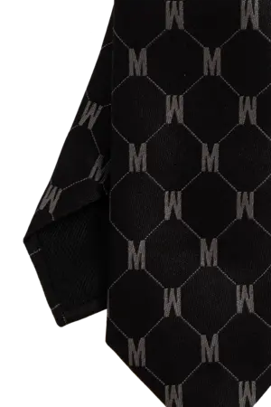 Moschino Silk Monogram Neck Ties - Black