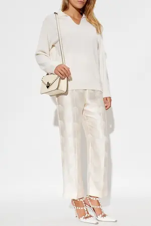Valentino Garavani Silk Pleated Trousers