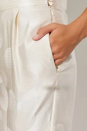 Valentino Garavani Silk Pleated Trousers
