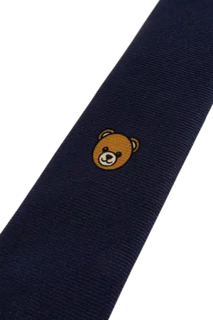 Moschino Silk Neck Ties - Navy Blue