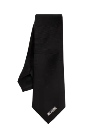 Moschino Silk Neck Tie - Black