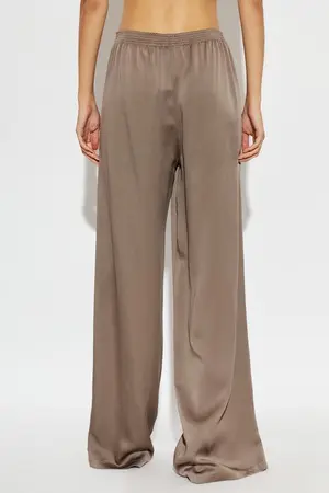 Fabiana Filippi Loose-fit Satin Trousers - Brown