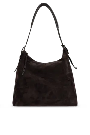 LEMAIRE Suede Belted Shoulder Bag - Brown