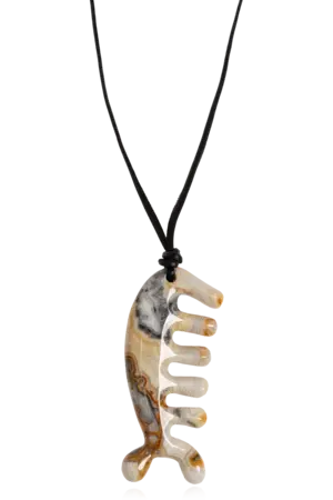 LEMAIRE Long Necklace With Pendant - Black