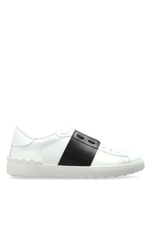 Valentino Garavani Leather Sports Shoes With Logo - White