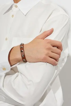 Valentino Garavani Leather Bracelet With Studs